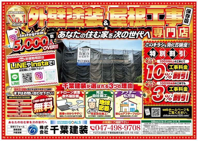 ちいき新聞に折り込みチラシを入れさせていただきました!株式会社千葉建装 株式会社千葉建装